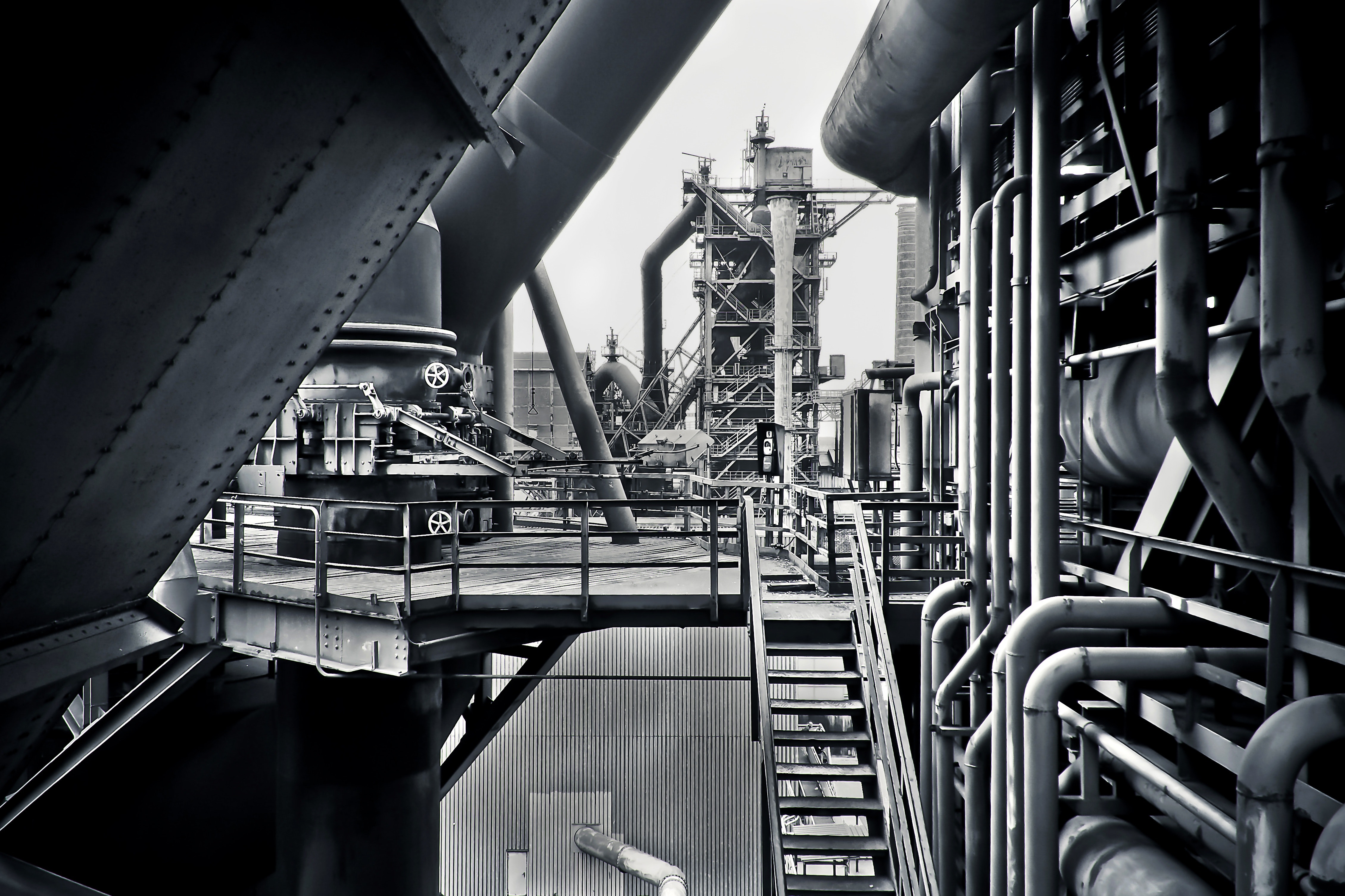 black-and-white-factory-industrial-plant-machinery-415945 – MIA Arabia